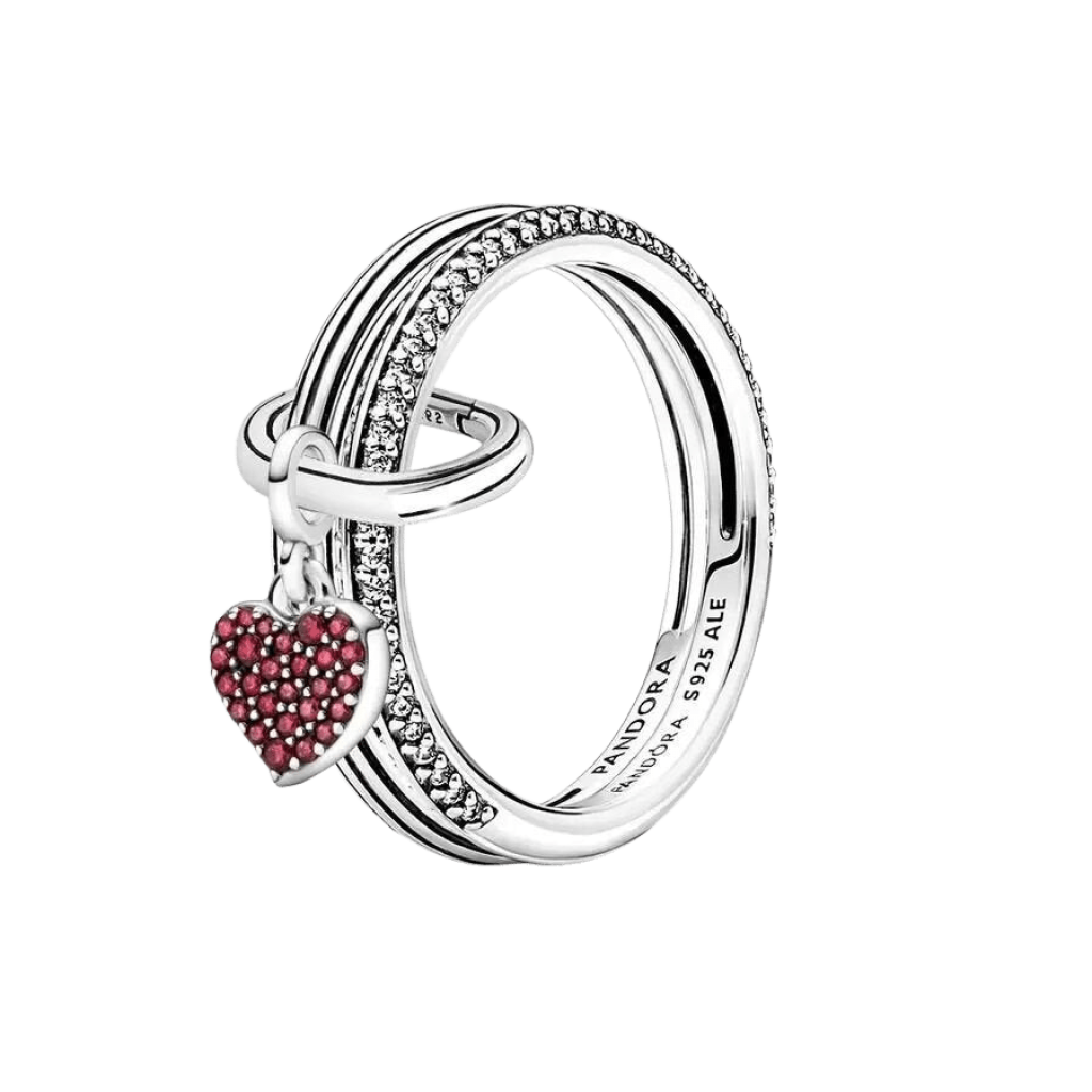 Conjunto de Anillos Amor Pandora ME - Charmsrio